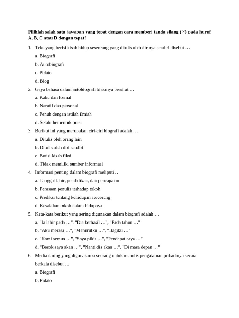 Latihan Soal Bindo Rafael | PDF