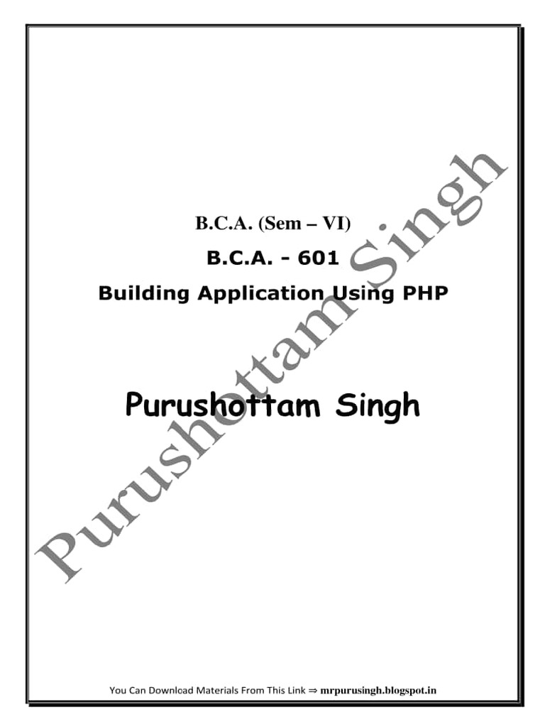 PHP Unit-1 | PDF