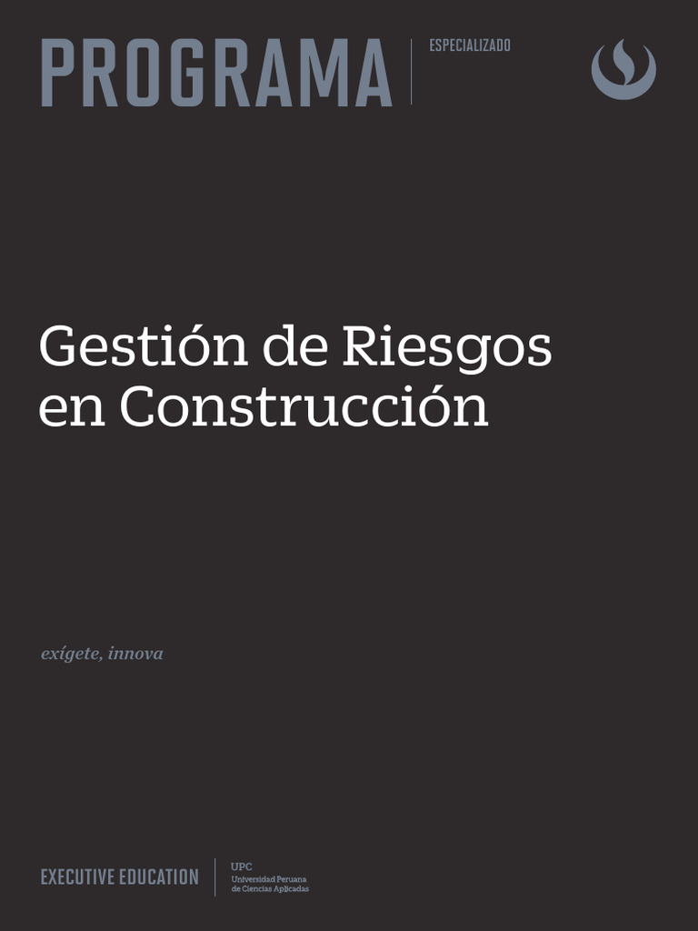 UPD-20- Prog Gestion Riesgo Construccion BROCHURE DIGITAL_v7 alta | PDF ...