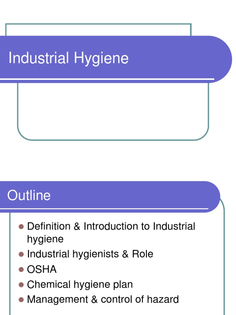 Chapter 01 - Industrial Hygiene | PDF | Occupational Hygiene | Personal ...