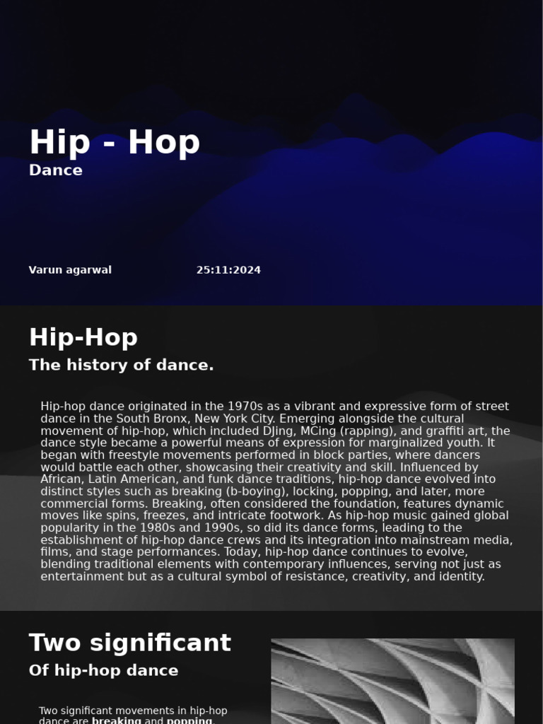 History and Evolution of Hip-Hop Dance | PDF | Hip Hop Music | Dances