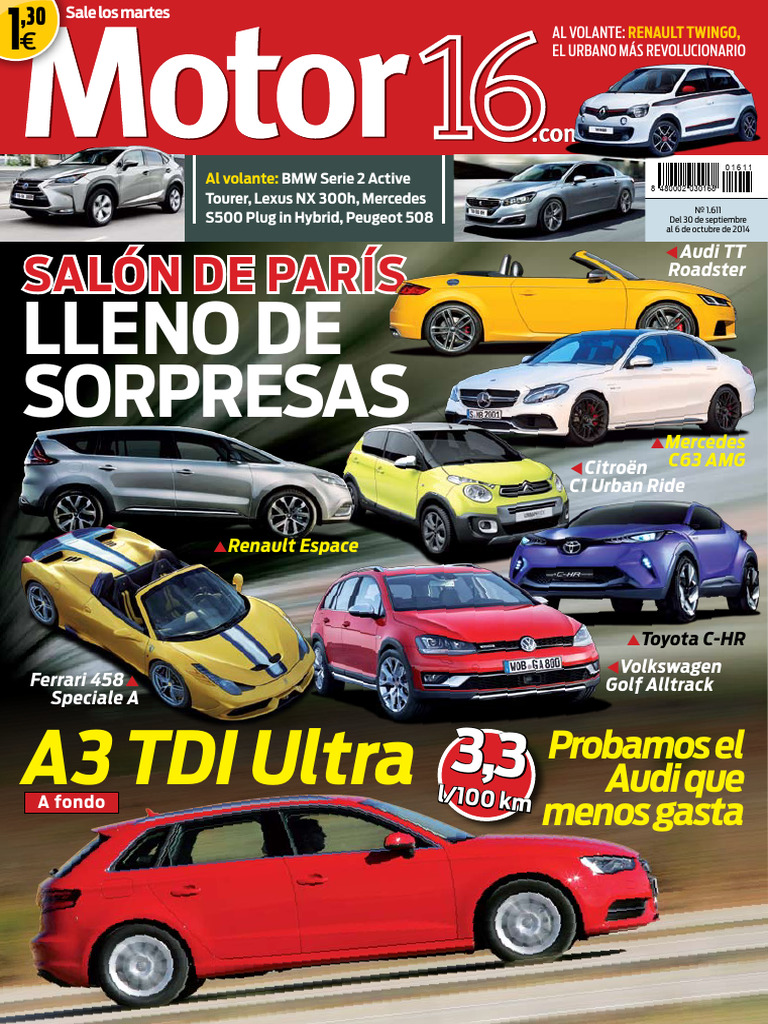 Revista Motor 16 de 30-9-14 | PDF | Vehículo Híbrido Eléctrico | Chevrolet