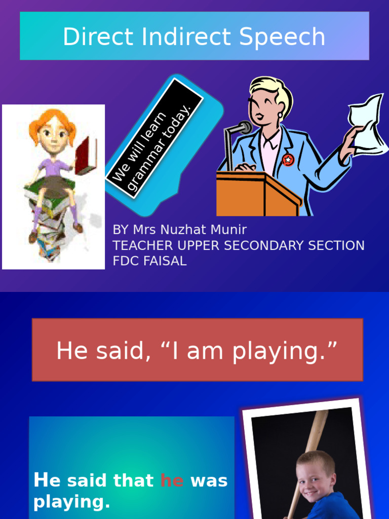 Direct and Indirect Speech Guide | PDF | Verb | Grammatical Tense
