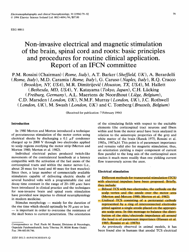 Electroencephalography and Clinical Neurophysiology | PDF | Spinal Cord | Vertebra