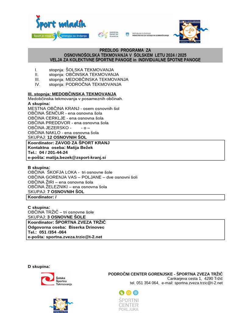 Predlog Programa in Obrazci 2024 | PDF