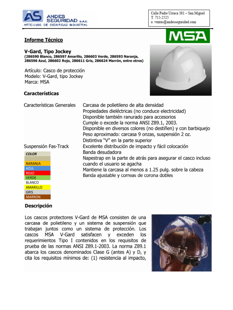 12.FT_Casco tipo jockey msa | PDF