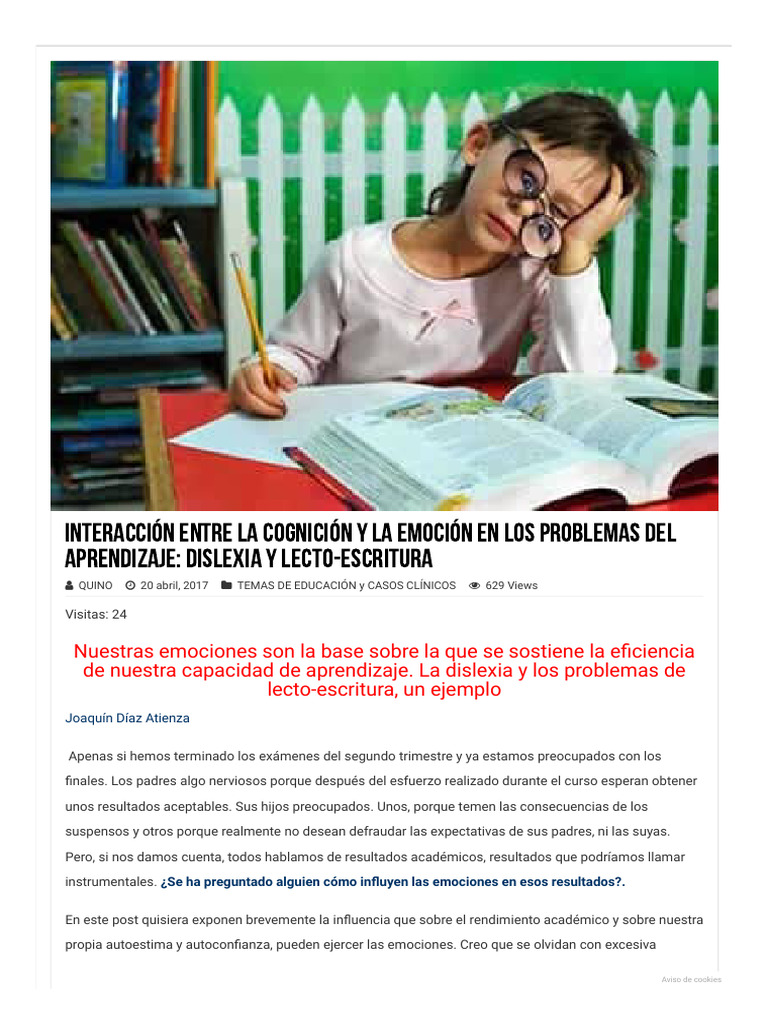 Interacción Entre La Cognición Y La Emoción En Los Problemas Del Pdf
