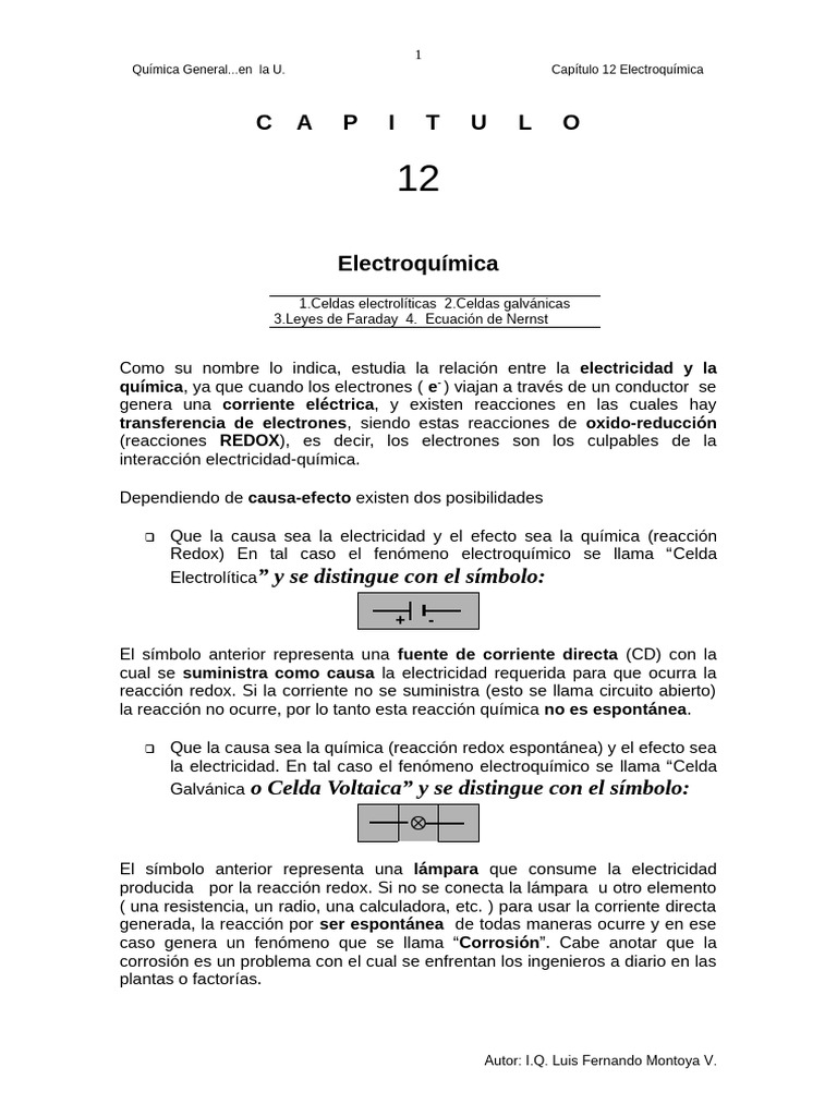 ELECTROQUIMICA | PDF | Electrodo | Redox