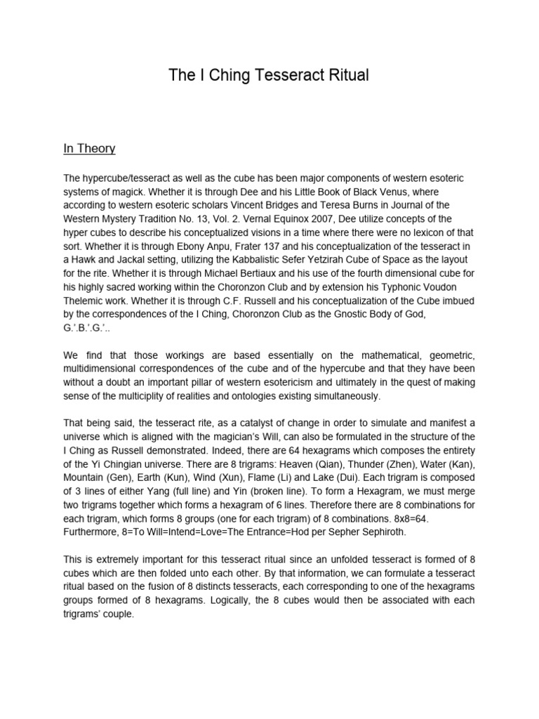 Yi Ching Tesseract | PDF