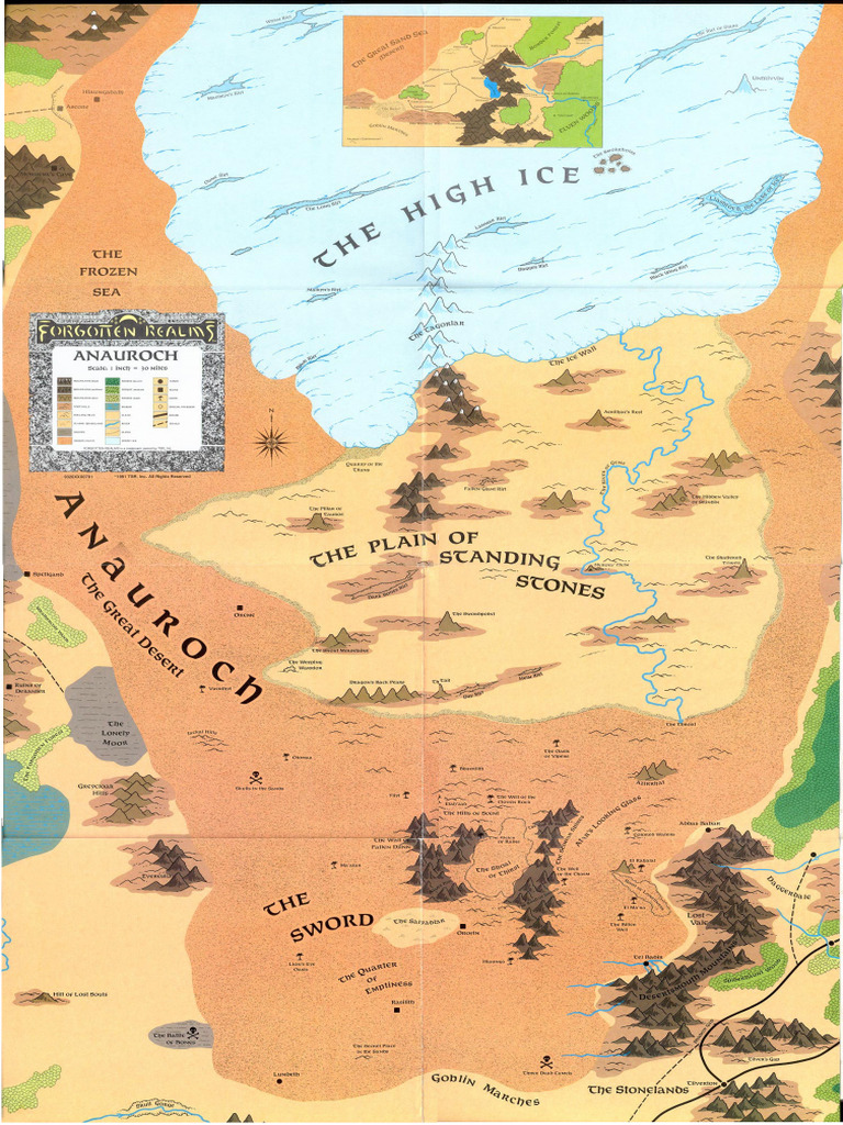 AD&D - Forgotten Realms - Anauroch Color Map | PDF