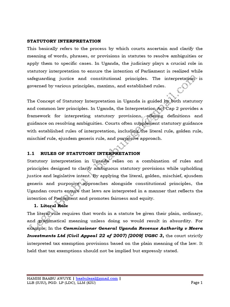 Statutory Interpretation - Construction - Presumptions | PDF ...