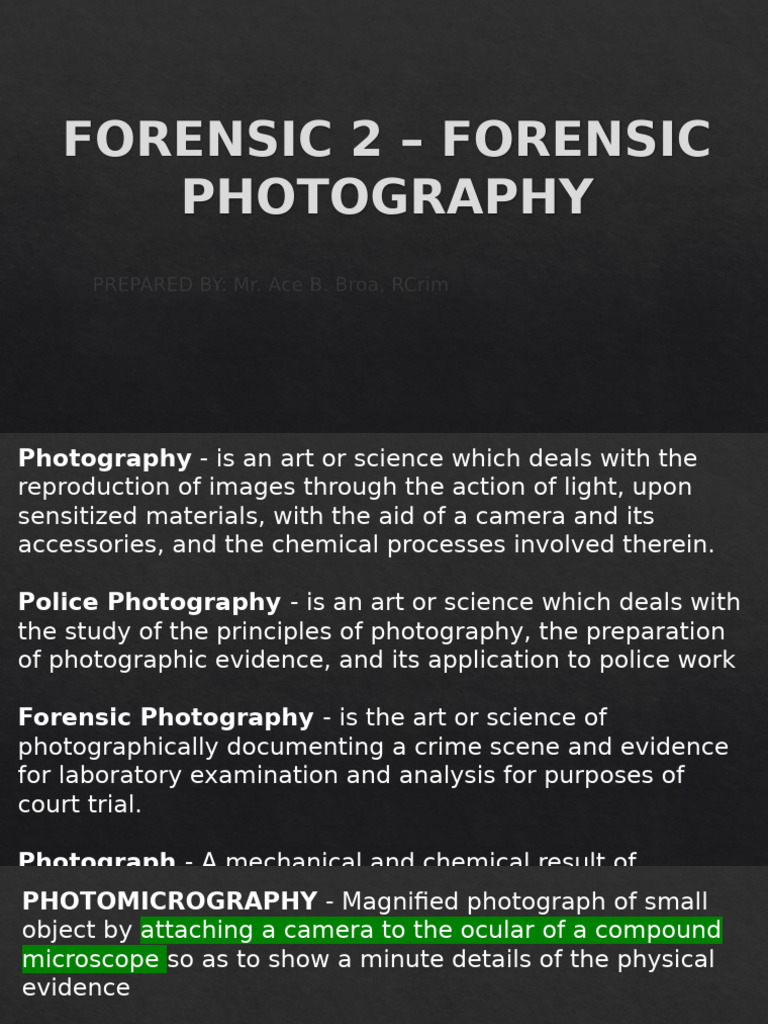 Forensic 2 - Forensic Photography | PDF | Light | Electromagnetic Radiation