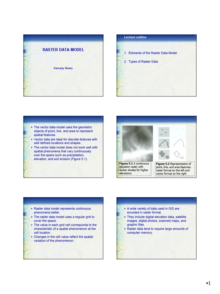 LECTURE - 5 - RASTER DATA MODEL (Compatibility Mode) | PDF | Satellite Imagery | Geographic ...