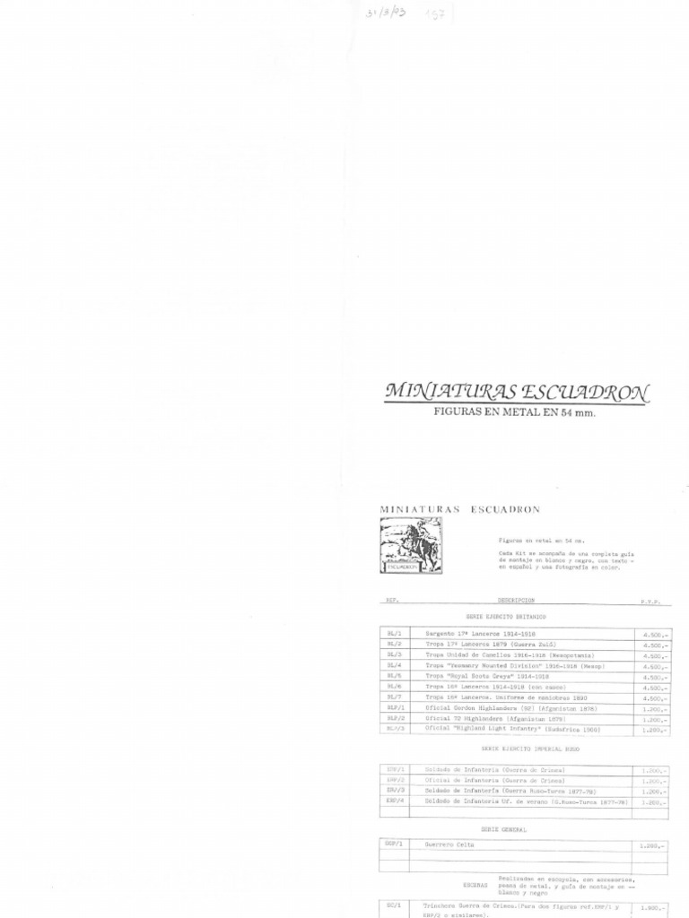 Miniaturas Escuadron 2 | PDF