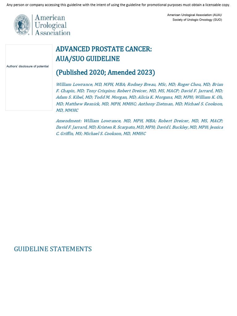 APC Unabridged FINAL 061223 | PDF | Prostate Cancer | Prostate Specific Antigen