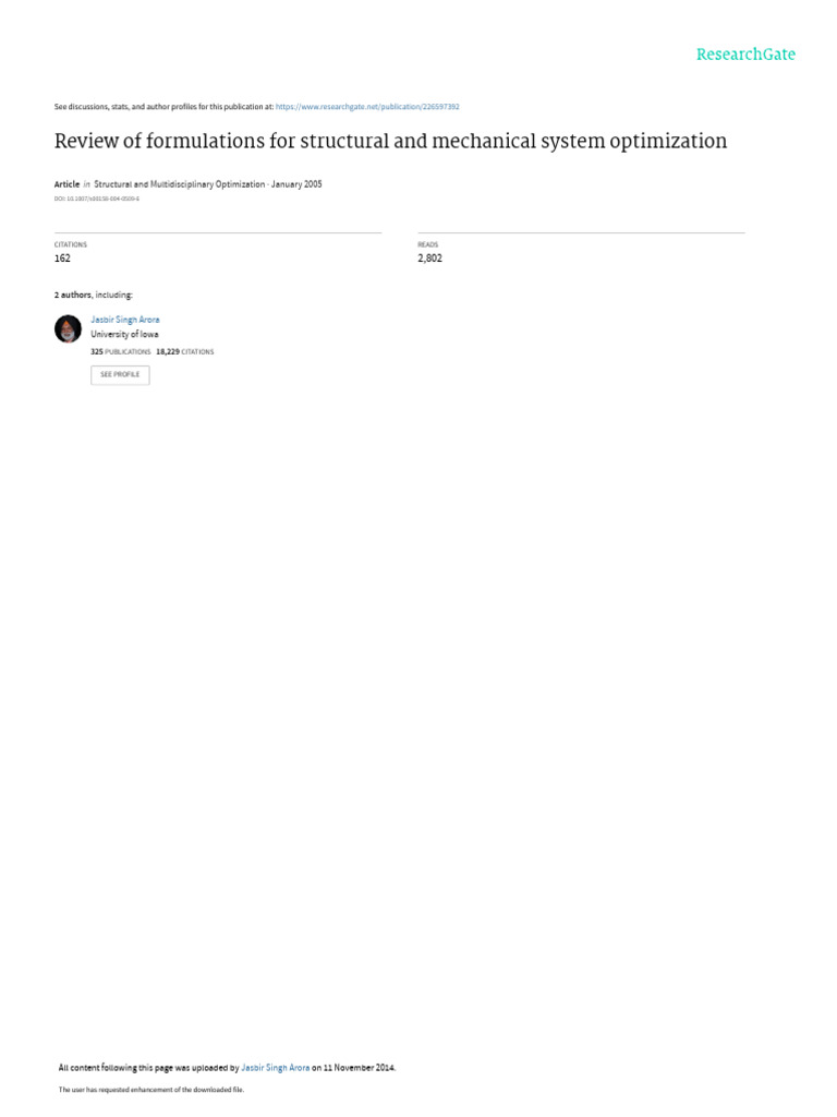 Review of Formulations For Structural and Mechanic | PDF | Mathematical ...