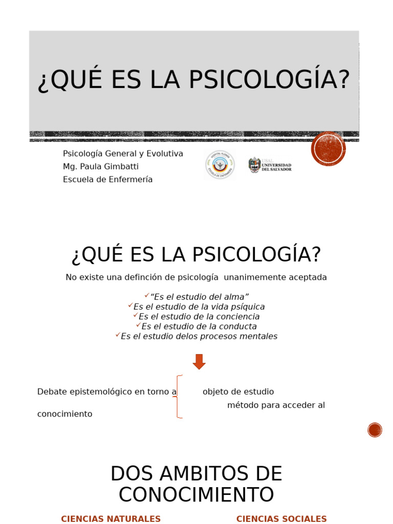 U1. Que Es La Psicología | PDF | Sicología | Conocimiento