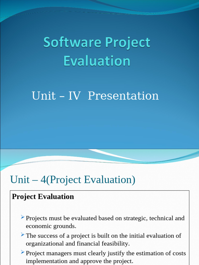 Software Project Management Unit 4 - Main - Slide | PDF | Net Present Value | Internal Rate Of ...