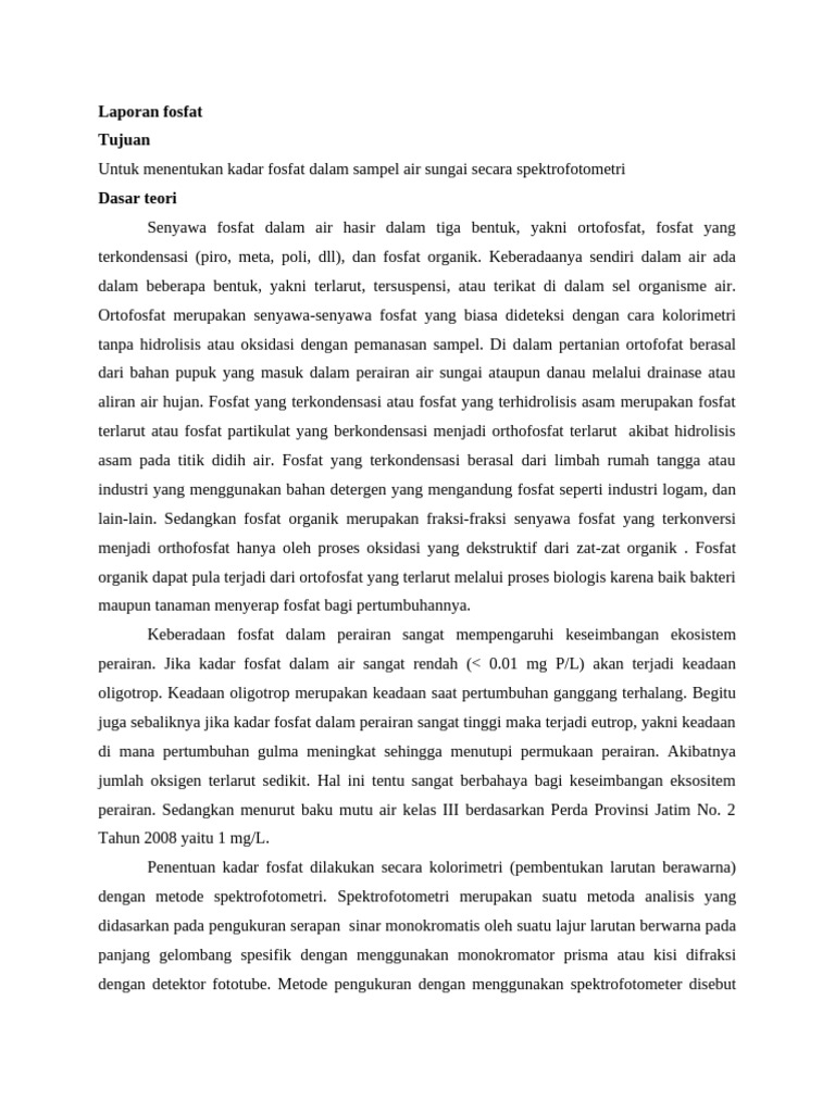 COD dan fosfat kimling.docx | PDF
