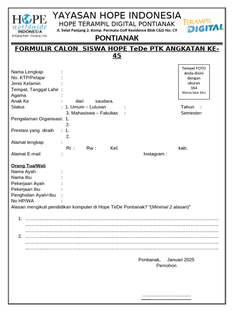 Formolir Angkatan 45 | PDF