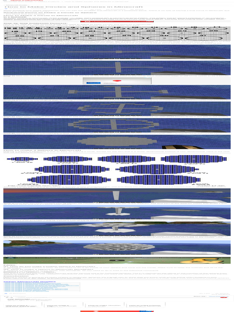 How To Make Circles and Spheres in Minecraft Mat 2 | PDF | Sphere