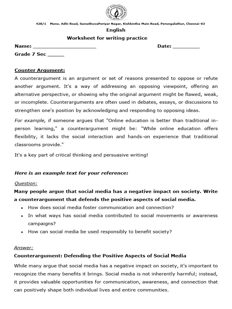 GR 7 - Worksheet For Writing Practice | PDF | Social Media | Popular ...