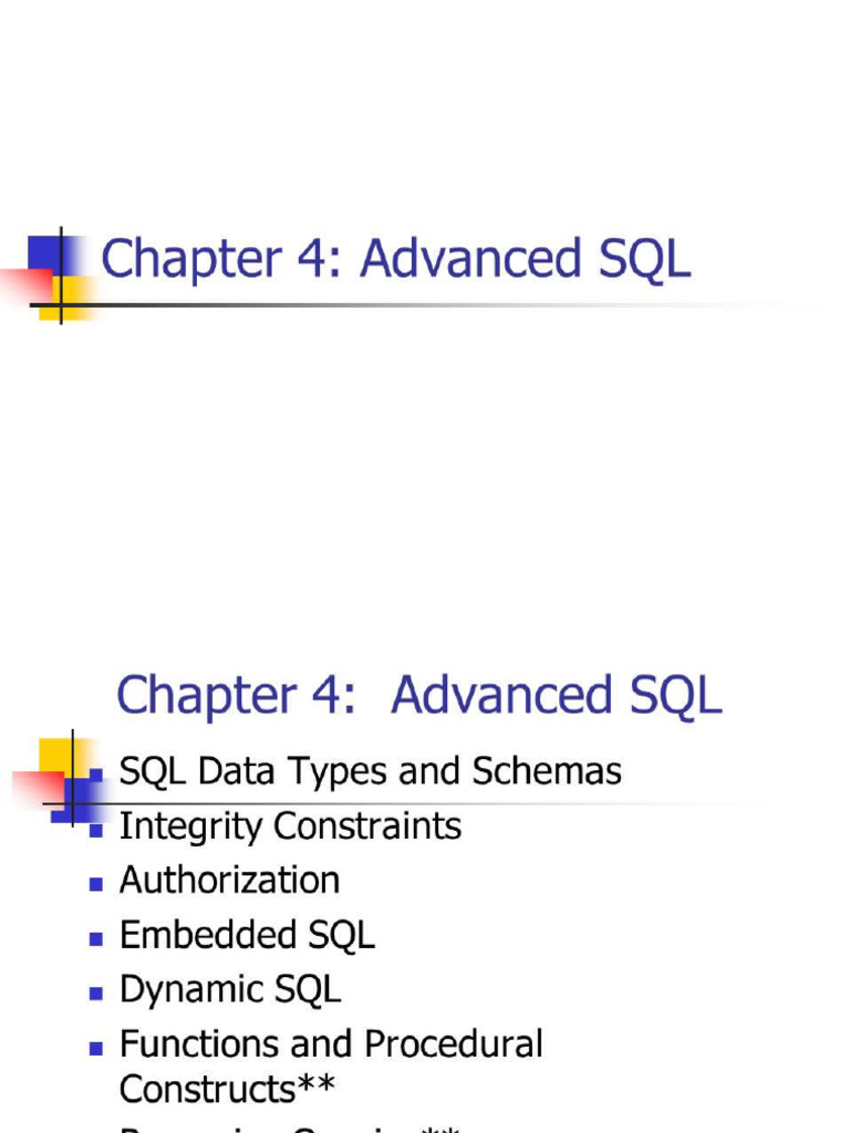 Advanced SQL | PDF