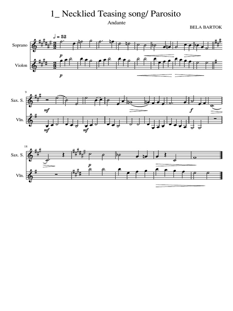 1 - Necklied - Teasing Song - Parosito | PDF