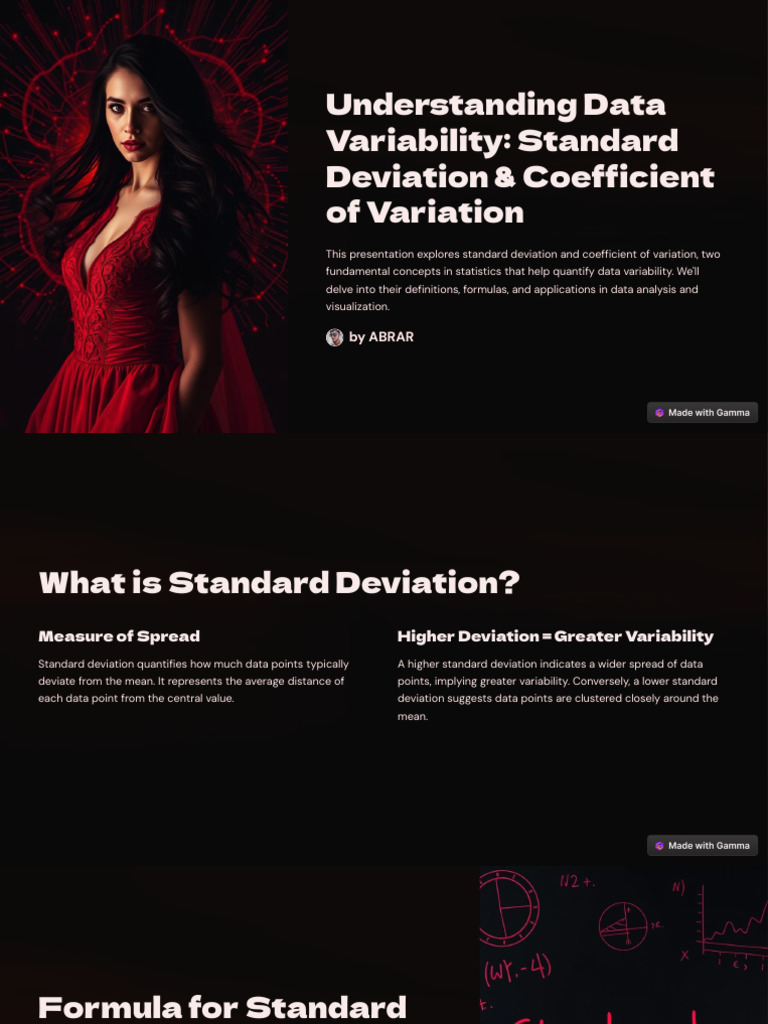 Understanding Data Variability Standard Deviation And Coefficient Of