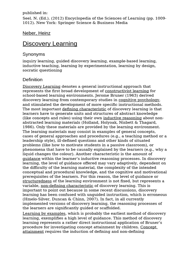 1.10.DISCOVERY LEARNING PRINT Version 2011 PRINT | PDF | Learning ...
