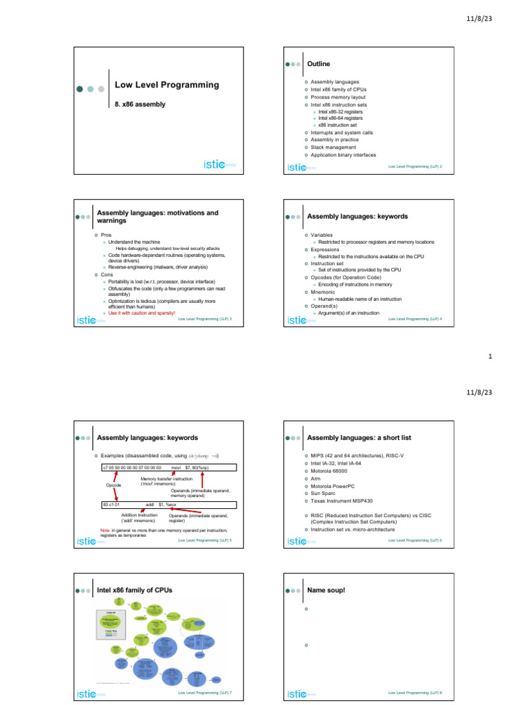 8-x86 | PDF | Assembly Language | Central Processing Unit