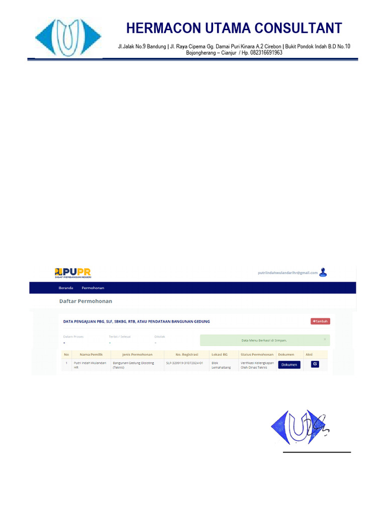 PERNYATAAN SLF KLINIK PUTRI INDAH WULANDARI HR | PDF