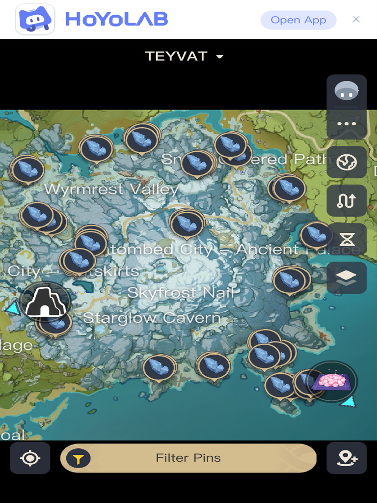 Teyvat Interactive Map - HoYoLAB | PDF