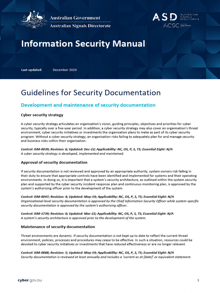 Cyber Security Documentation Guidelines | PDF | Computer Security ...