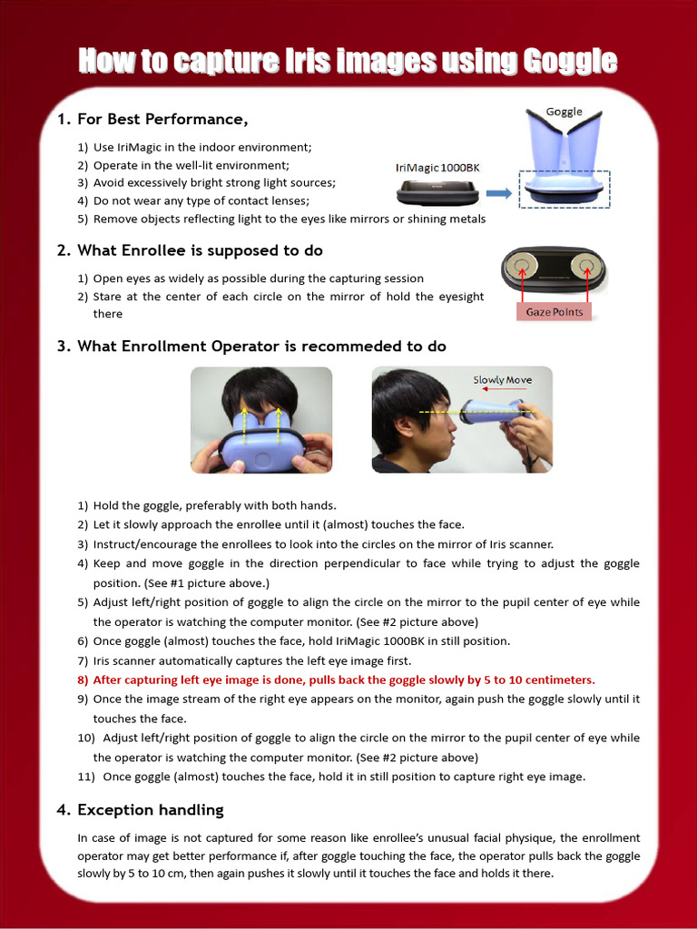 How To Capture Iris Image by Using Goggle & Notification | PDF | Mirror ...