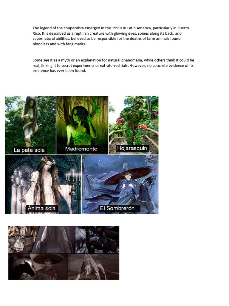 The Legend of The Chupacabra Emerged in The 1990s in Latin America | PDF