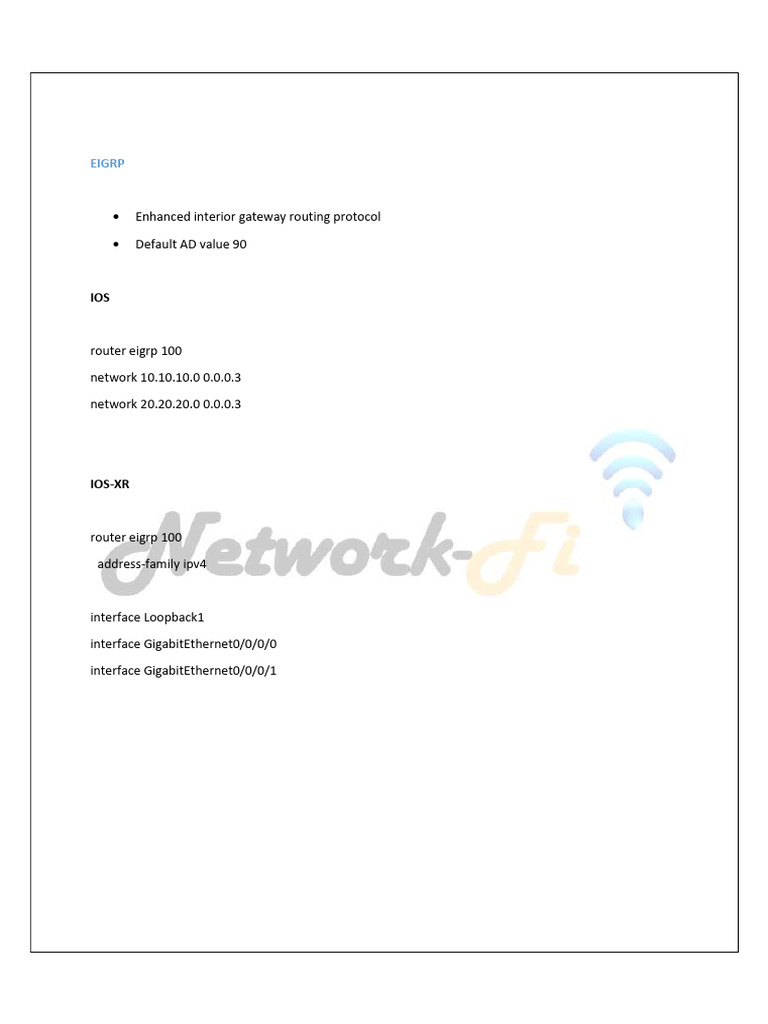 2.+Basic+EIGRP+Config | PDF