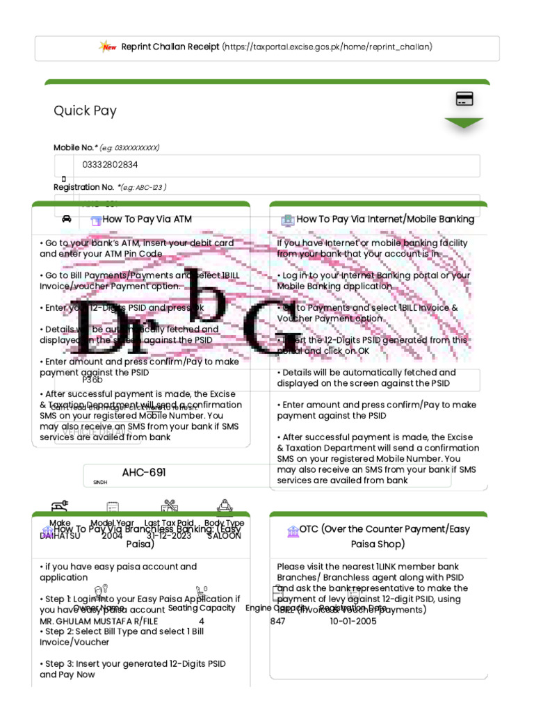 Excise, Taxation and Narcotics - Government of Sindh | PDF | Automated ...