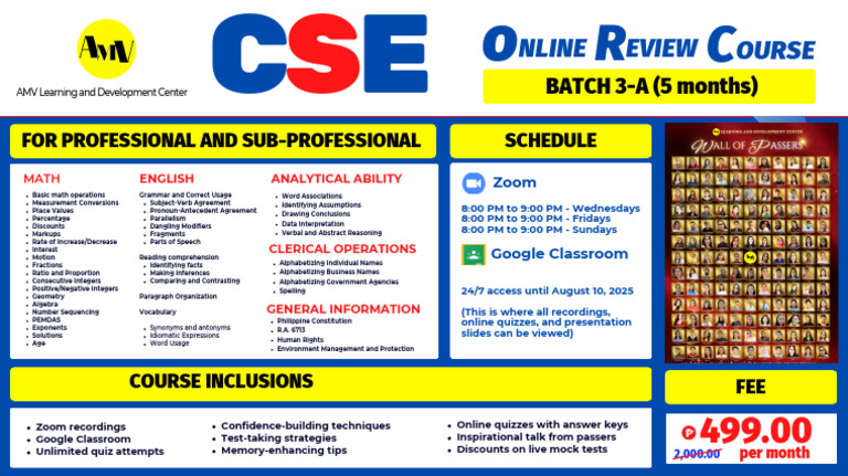 AMV Course Poster (Presentation) | PDF | Mathematics