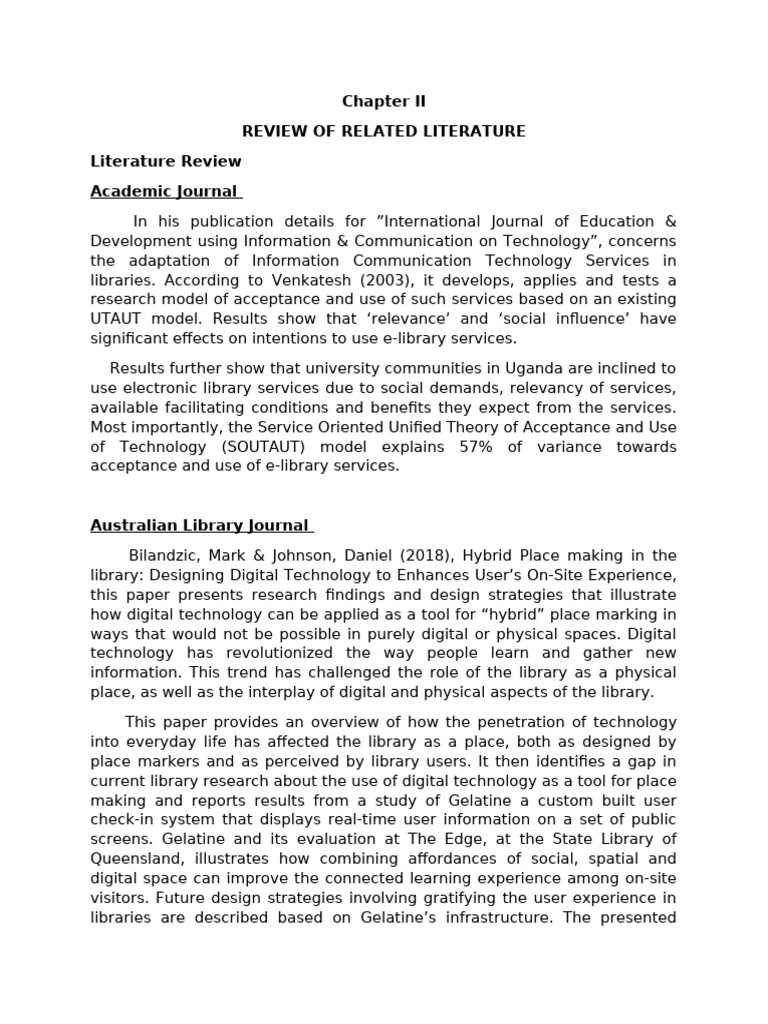 Chapter-II | PDF | Libraries | System