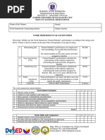 Work Immersion Evaluation Form | PDF | Competence (Human Resources) | Behavioural Sciences