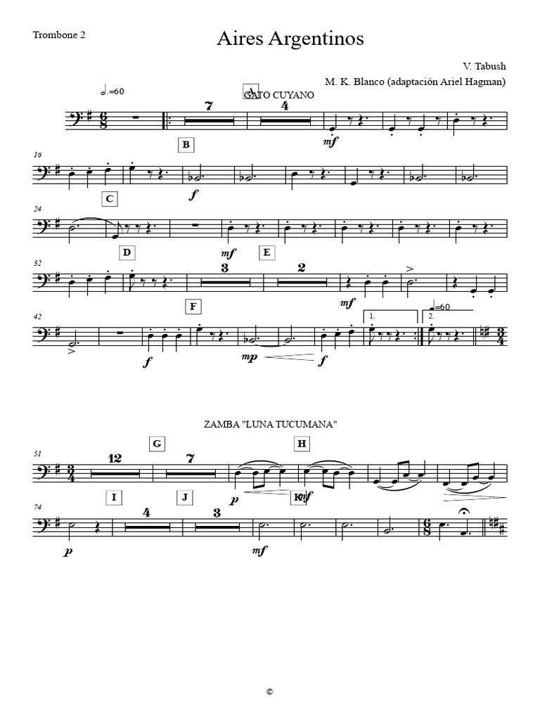 07b. AIRES ARGENTINOS - Trombón 2 | PDF