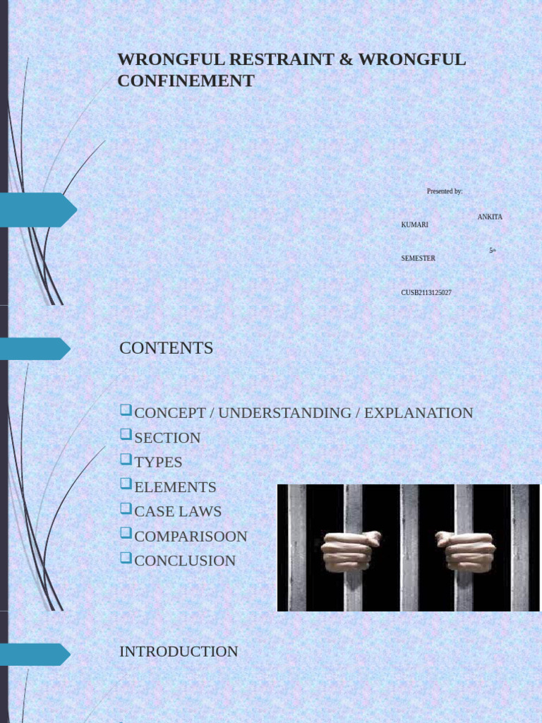 027-Ankita - Wrongful Confinement, Restraint-Family Law II | PDF ...