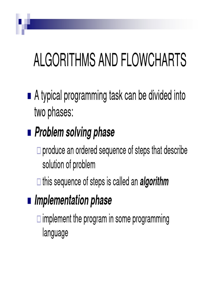 Algorithms and Flowcharts | PDF | Algorithms | Computer Program