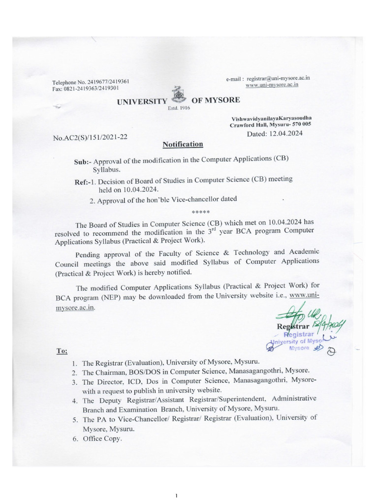 3rd BCA Syllabus | PDF