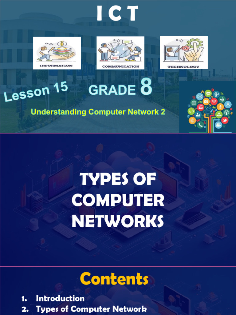 Lesson 14 ICT Grade 8 (Understanding Computer Networks 2 --Types of ... Lesson 14 ICT Grade 8 (Understanding Computer Networks 2 --Types of ...