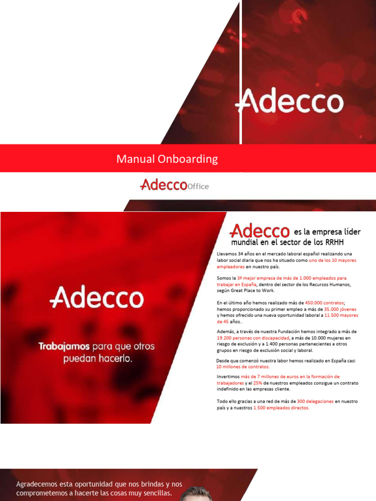 Manual Onboarding Adecco 2 | PDF | Labor | Business
