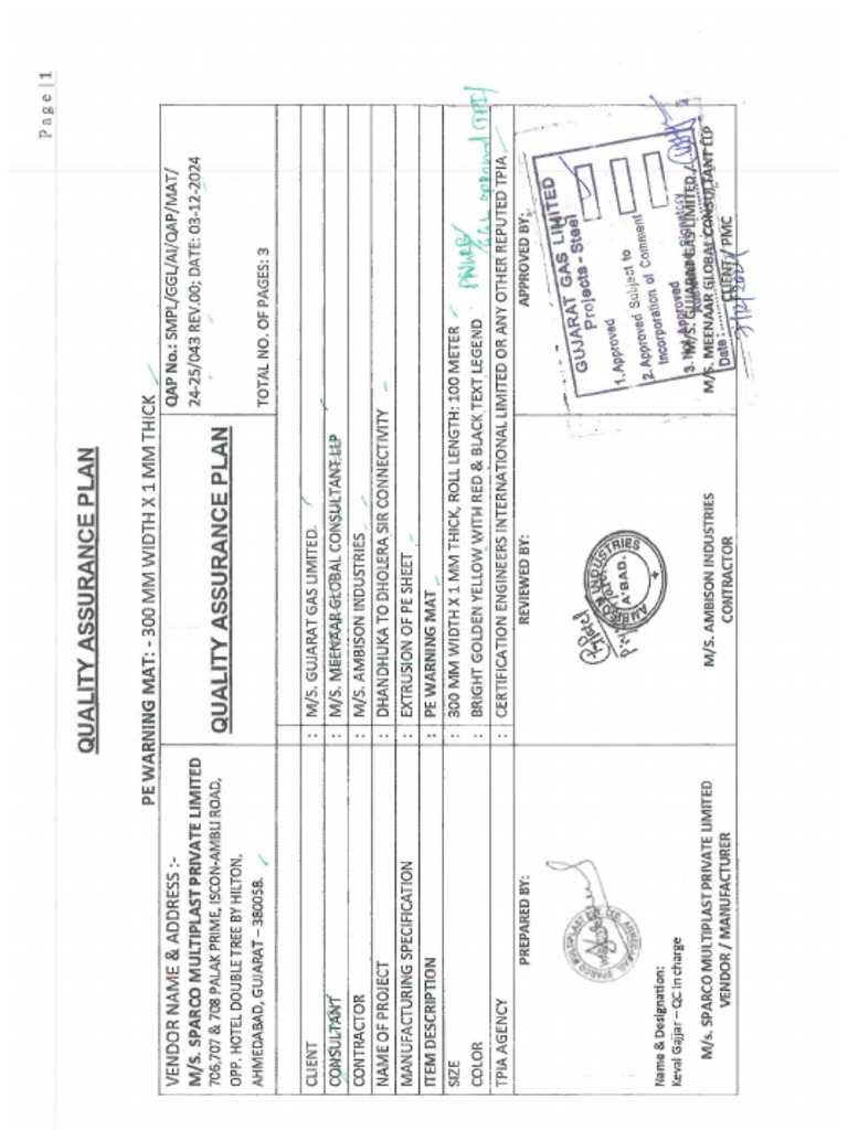 Approved QAP Warning Mate Ambison | PDF