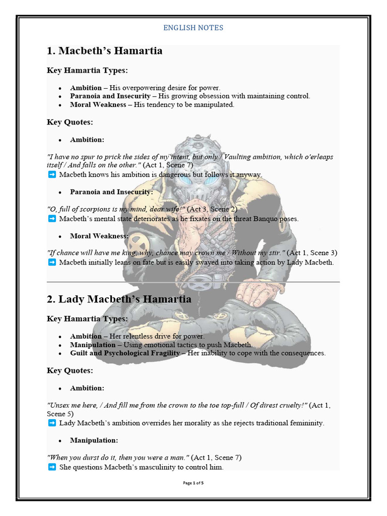 250308 Macbeth Hamartia | PDF | Macbeth