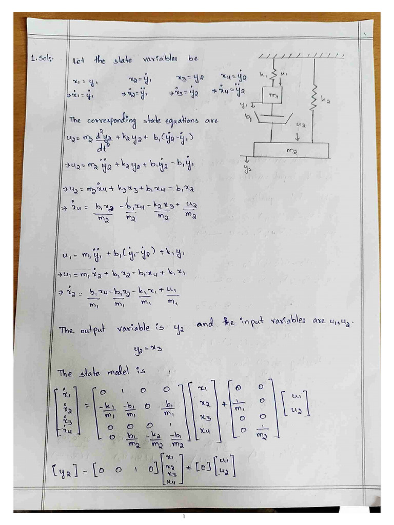 CONTROL SYSTEMS ASSIGNMENT -1 | PDF